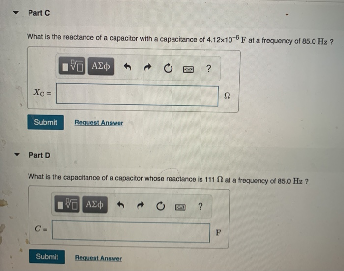 Solved What Is The Reactance Of An Inductor With An