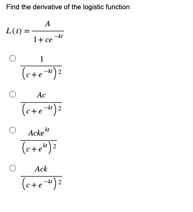 Solved Find the derivative of the logistic | Chegg.com