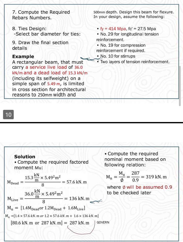Solved Reinforcement Concrete Design show your solution step | Chegg.com