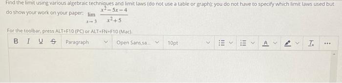 Solved 13 Find the limit using various algebraic techniques | Chegg.com
