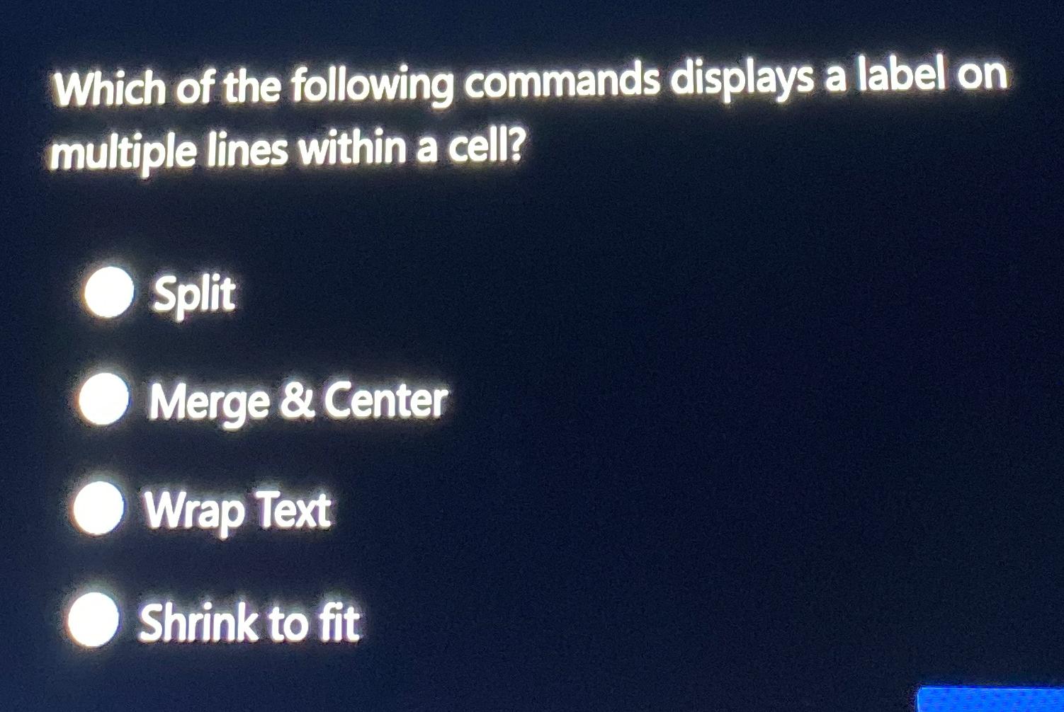 Solved Which of the following commands displays a label on | Chegg.com