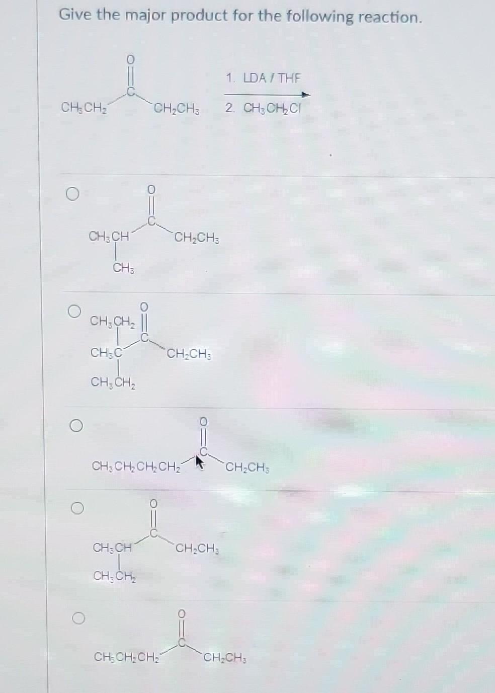 Solved Give the major product for the following reaction. 1. | Chegg.com