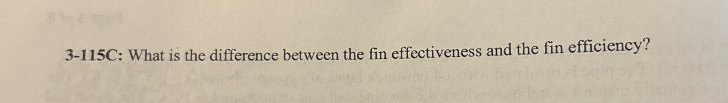 Solved 3-115C: What is the difference between the fin | Chegg.com