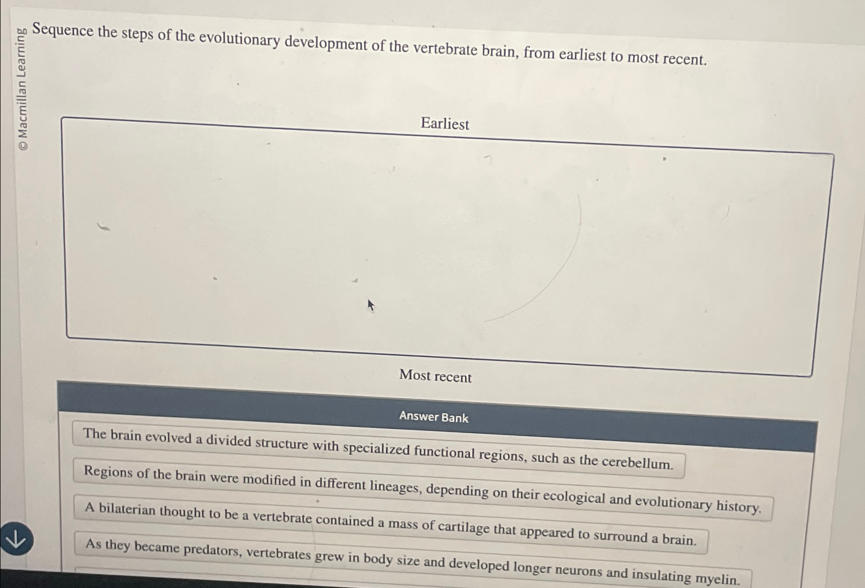 Solved Sequence the steps of the evolutionary development of | Chegg.com