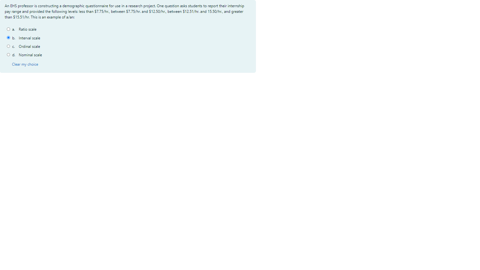 Solved An EHS professor is constructing a demographic | Chegg.com