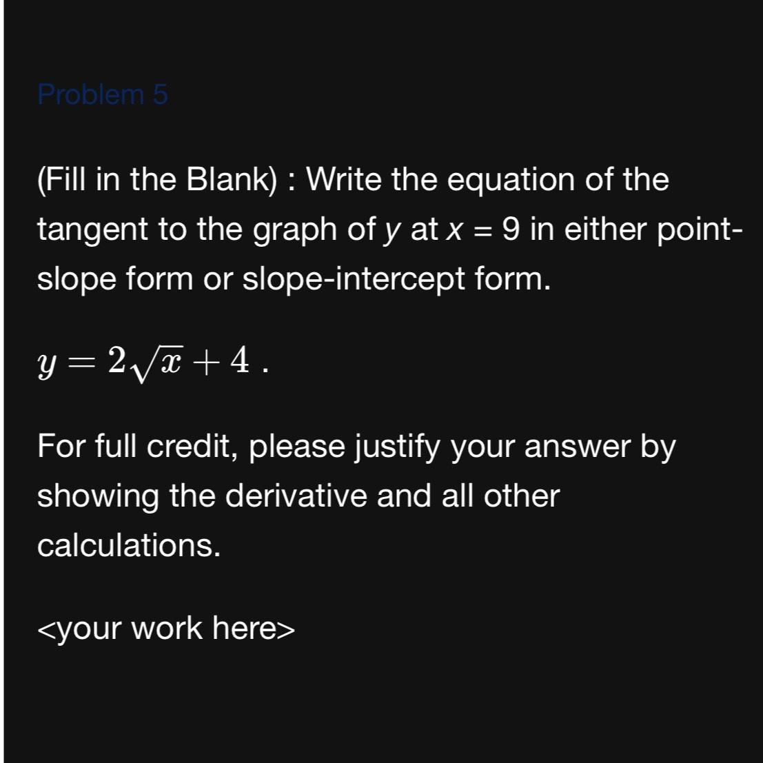 Solved (Fill in the Blank) ﻿: Write the equation of the | Chegg.com