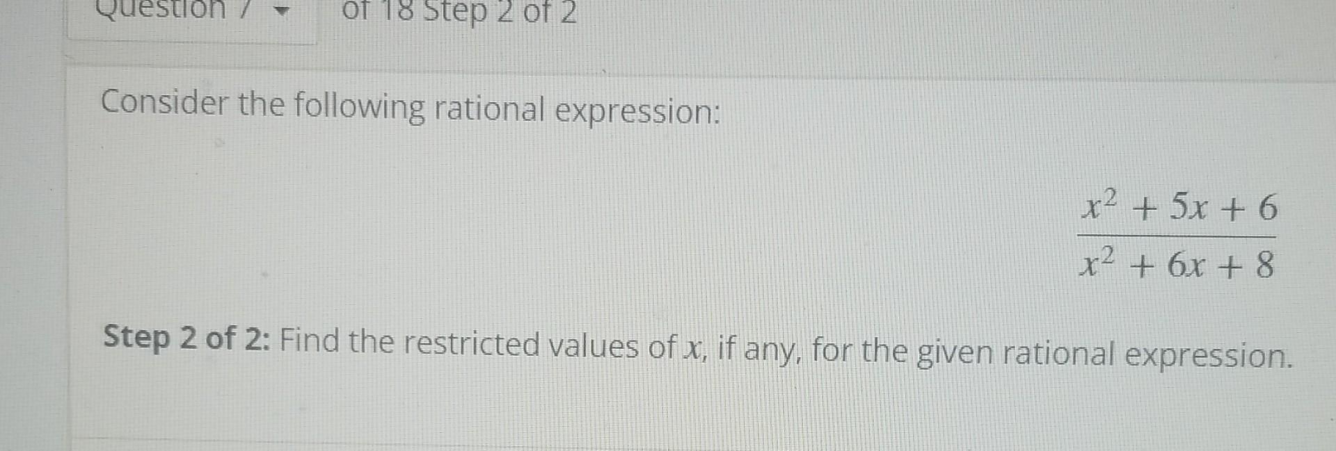 Solved Consider the following rational expression: | Chegg.com