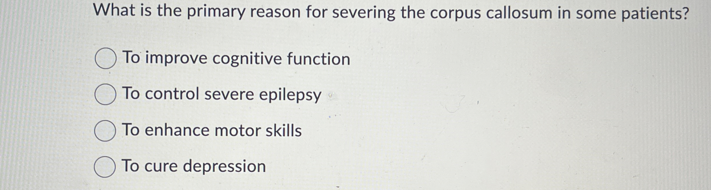 Solved What is the primary reason for severing the corpus | Chegg.com