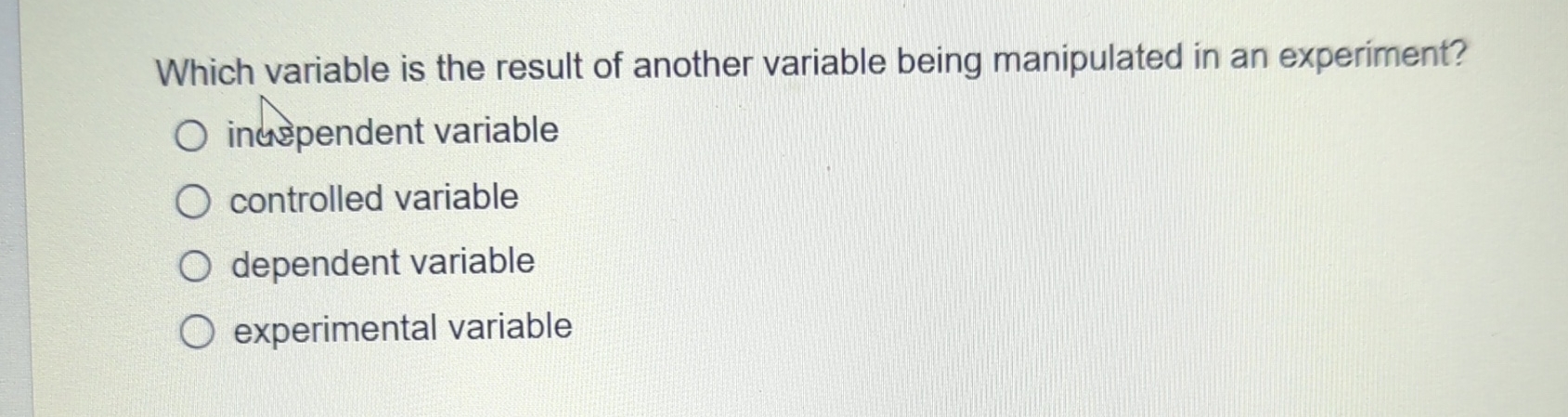 Solved Which variable is the result of another variable | Chegg.com
