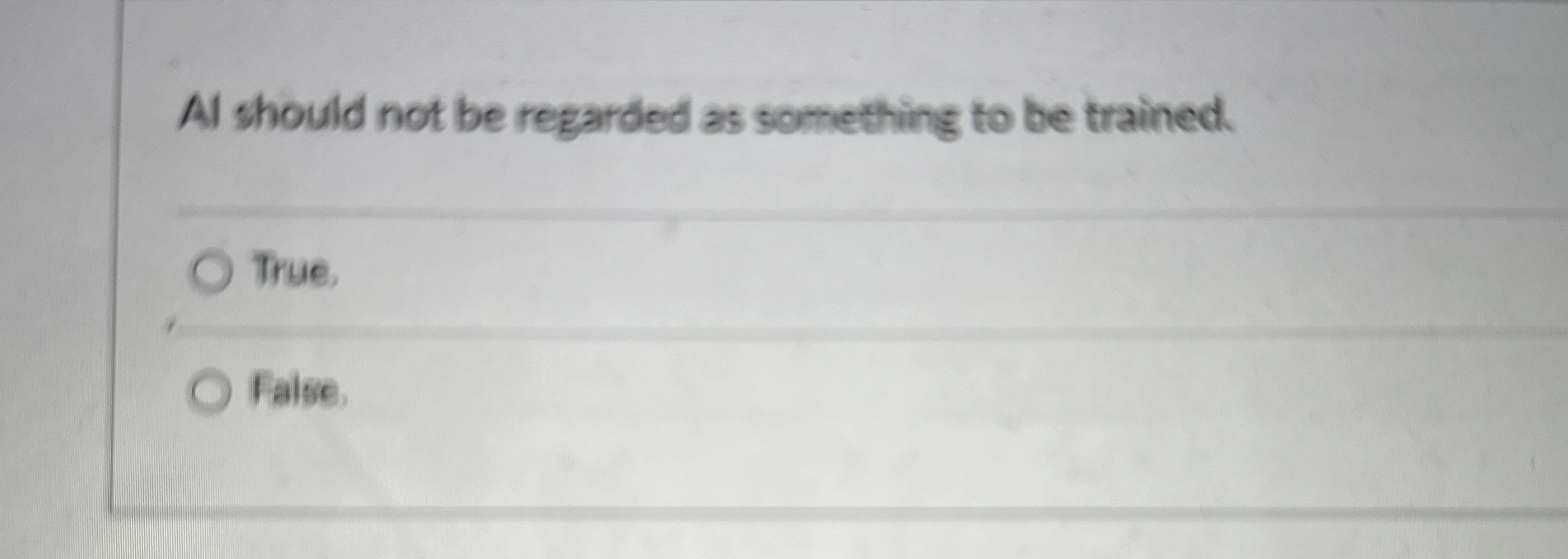 Solved Al should not be regarded as something to be | Chegg.com