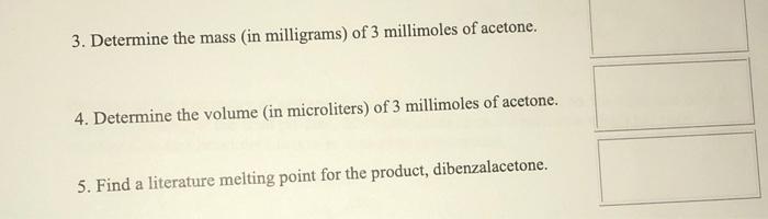 Solved 3. Determine the mass (in milligrams) of 3 millimoles | Chegg.com
