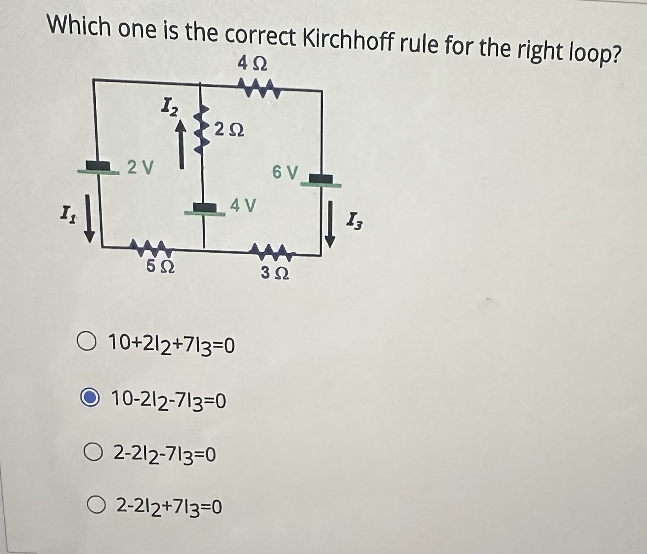 Solved Which one is the correct Kirchhoff rule for the right | Chegg.com