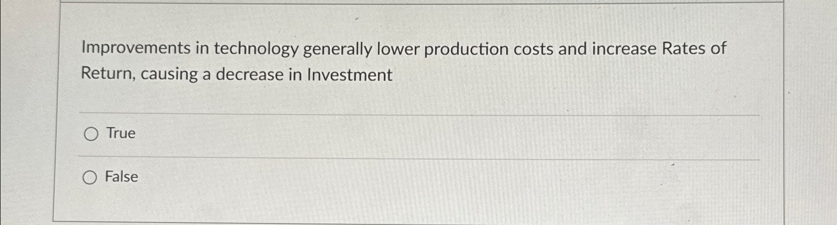 Solved Improvements in technology generally lower production | Chegg.com
