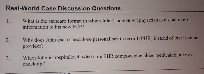 Solved Real-World Case Discussion Questions What is the | Chegg.com