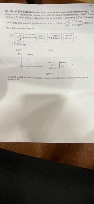 Solved ne Question2 [20 marks] Comider a binary | Chegg.com