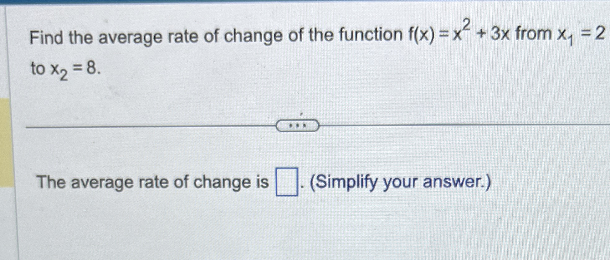 Solved Find the average rate of change of the function | Chegg.com