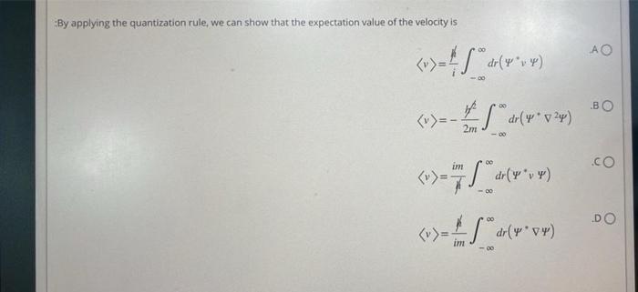 Solved By applying the quantization rule, we can show that | Chegg.com