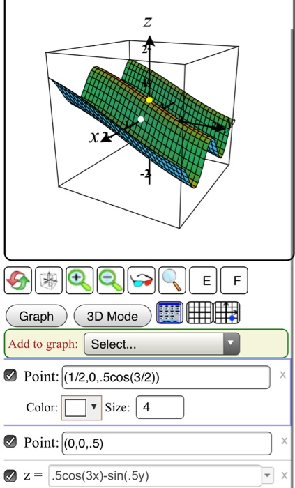 Solved (1 point) Use the following link to open CalcPlot3D | Chegg.com