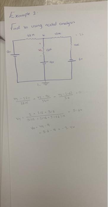 Solved find vo using nccial analysis | Chegg.com