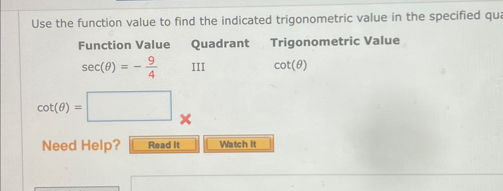 Solved Use the function value to find the indicated | Chegg.com