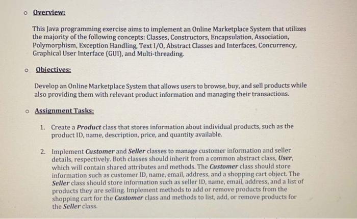 Solved 0verview This Java Programming Exercise Aims To
