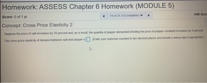 Solved Homework Assess Chapter 6 Homework Module 5 Score