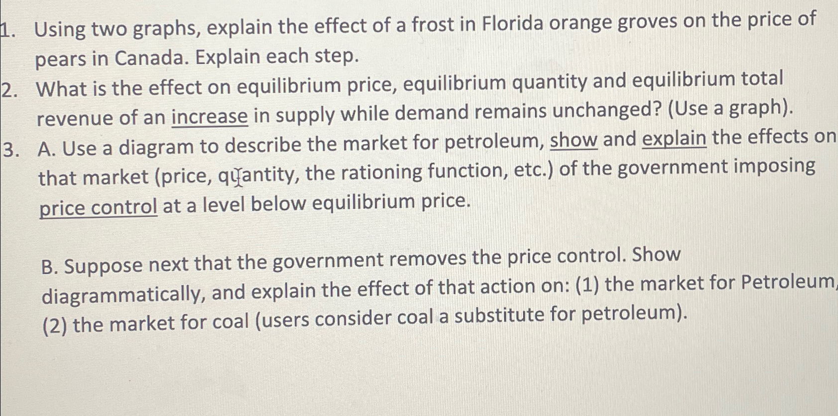 Solved Using two graphs, explain the effect of a frost in | Chegg.com