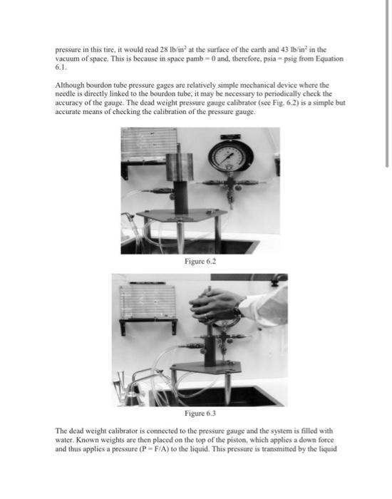 Solved EXPERIMENT No. 6 Calibration of bourdon tube pressure | Chegg.com