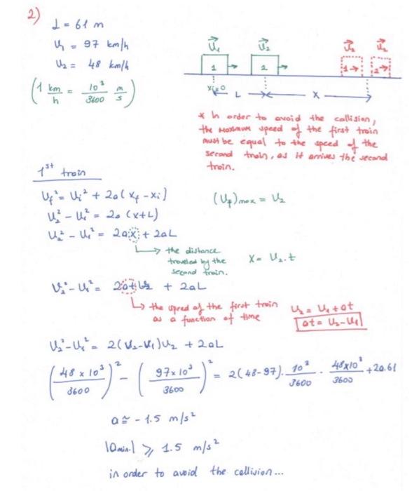 Solved 2- After returning from the bend, a train driver with | Chegg.com