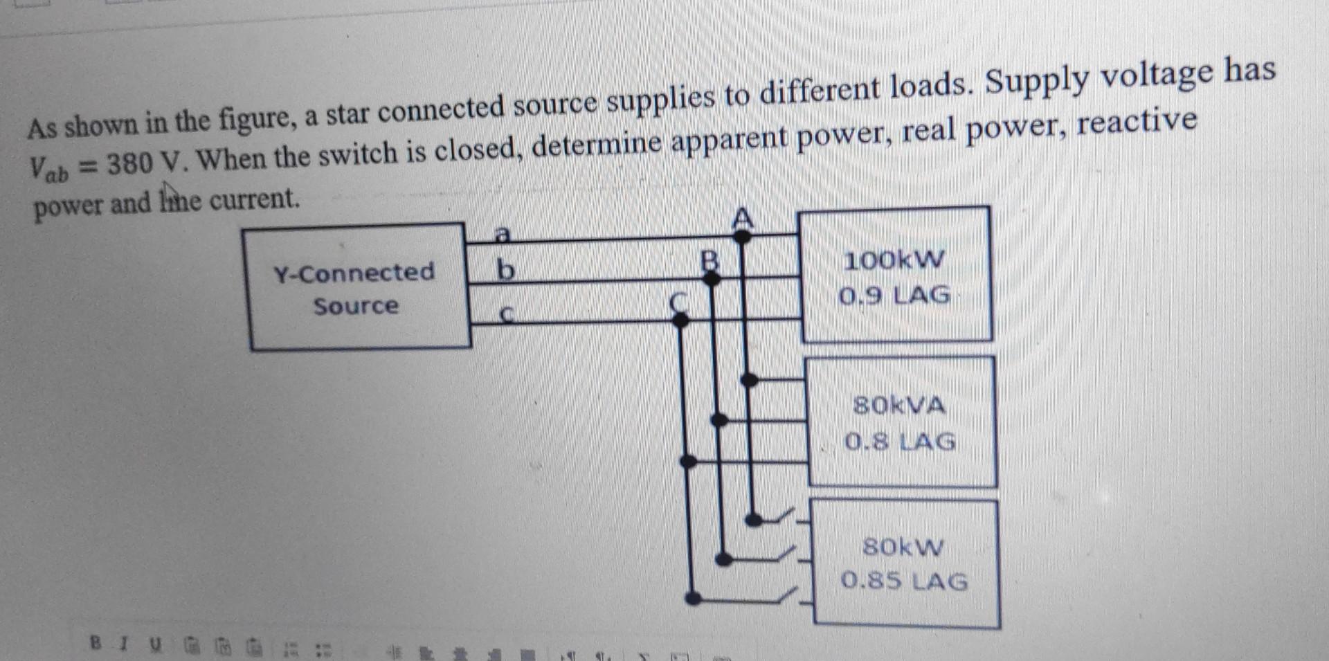 Solved As shown in the figure, a star connected source | Chegg.com