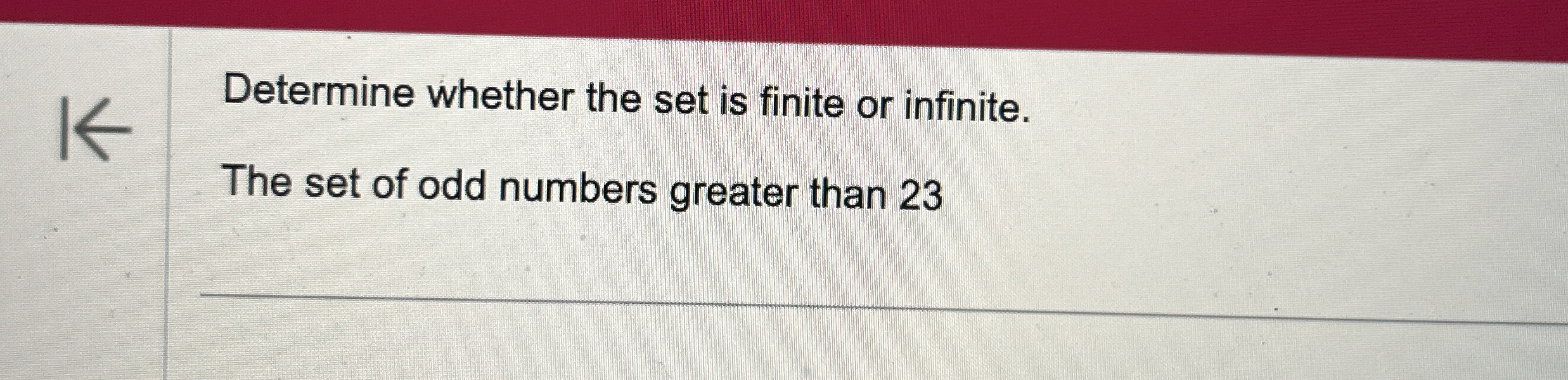 Solved Determine whether the set is finite or infinite.The | Chegg.com