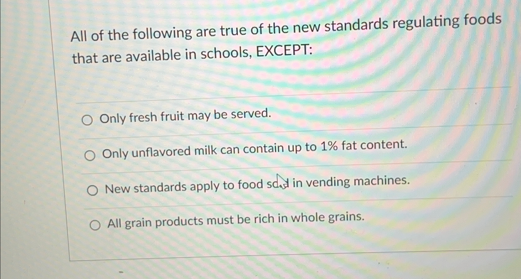 Solved All of the following are true of the new standards | Chegg.com