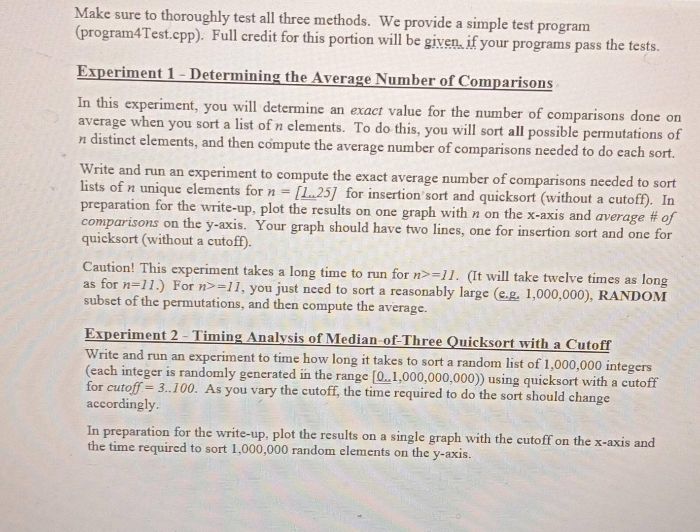Solved Insertion sort is O(n2) and quicksort is O(nlogn). | Chegg.com