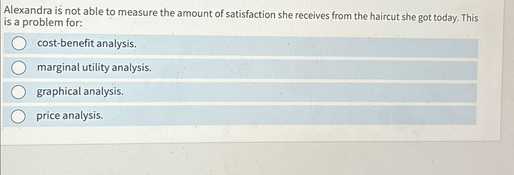 Solved Alexandra is not able to measure the amount of | Chegg.com