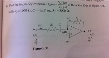 Solved Find the frequency response H(jw)=V0(jw)/Vi(jw) of | Chegg.com