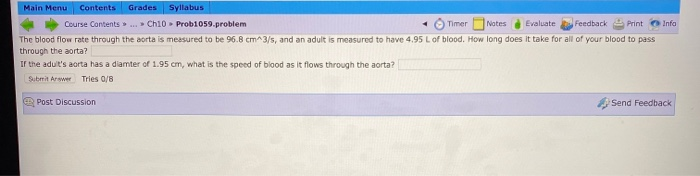 Solved Info Main Menu Contents Grades Syllabus Course | Chegg.com