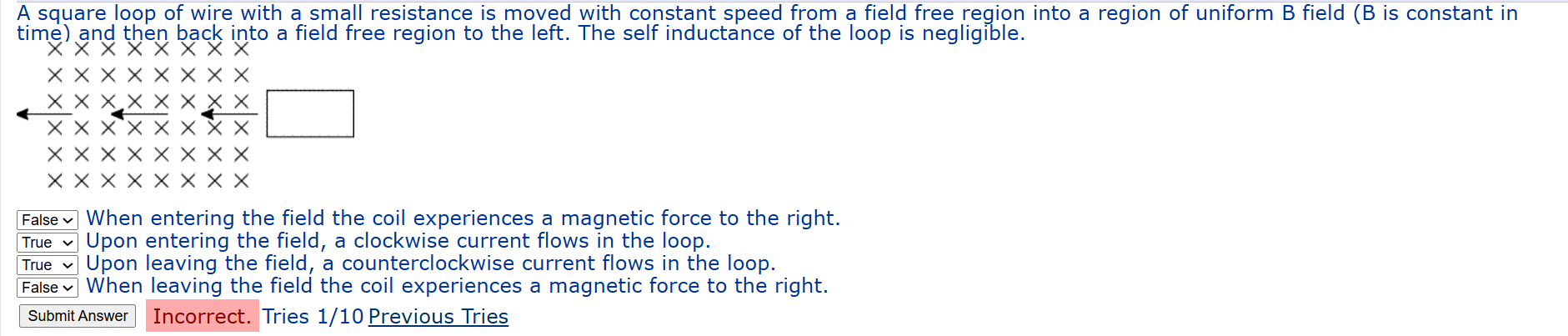 Solved A square loop of ﻿wire with a small resistance is | Chegg.com
