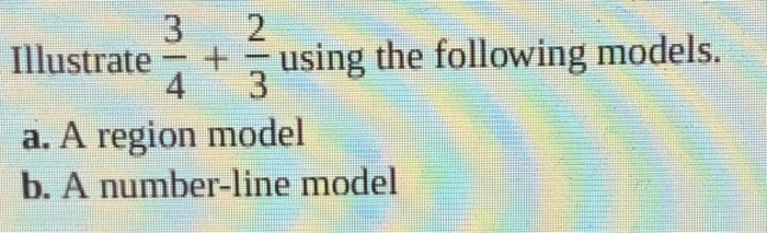 Solved 3 2 Illustrate – + using the following models. a. A | Chegg.com