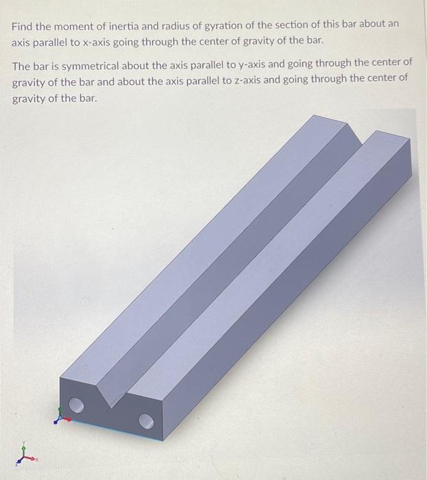 Find the moment of inertia and radius of gyration of | Chegg.com