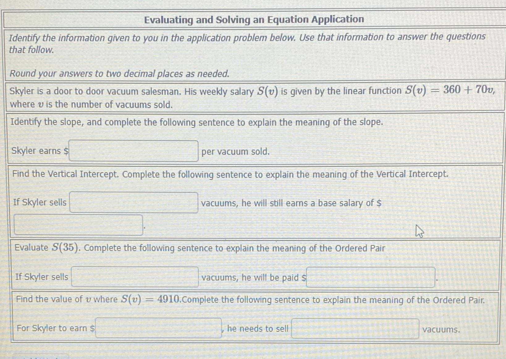 Solved Evaluating and Solving an Equation | Chegg.com