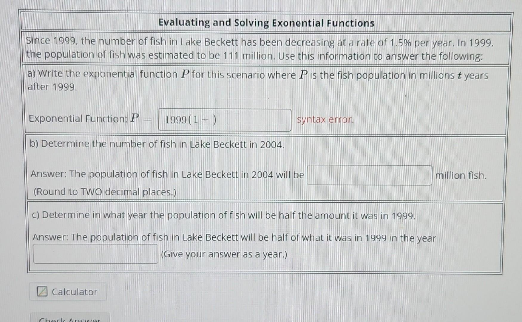 Solved Evaluating and Solving Exonential Functions Since | Chegg.com