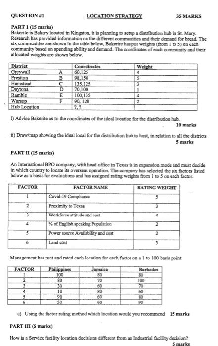 Solved QUESTION #1 PART 1 (15 marks) Bakerite is Bakery | Chegg.com