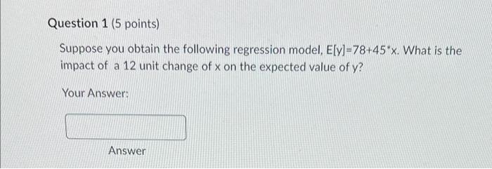 Solved Suppose you obtain the following regression model, | Chegg.com