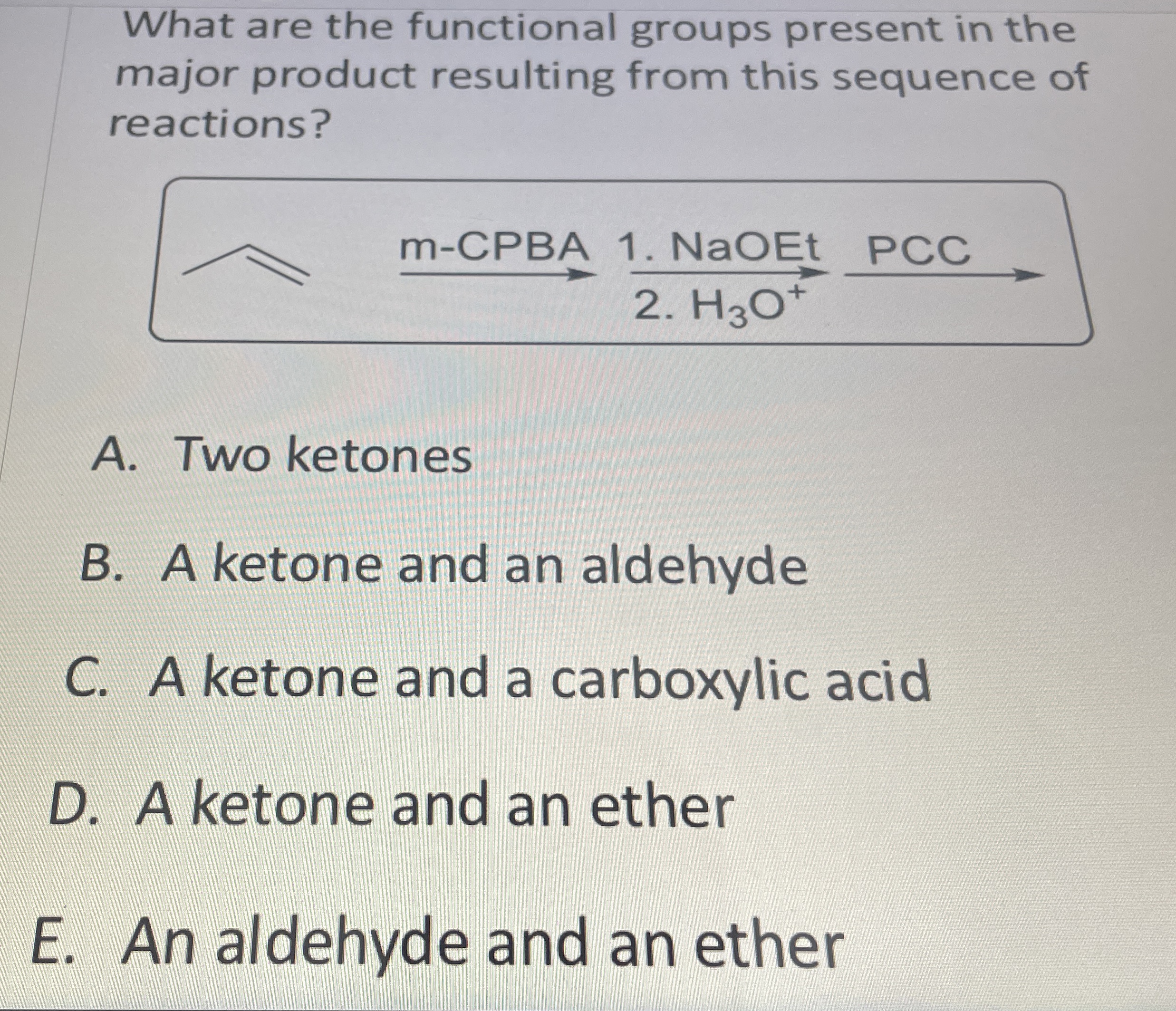 Solved What are the functional groups present in the major | Chegg.com