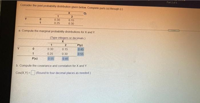 Solved 25 Consider the joint probability distribution given | Chegg.com