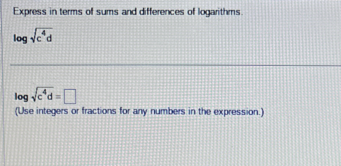 Solved Express in terms of sums and differences of | Chegg.com