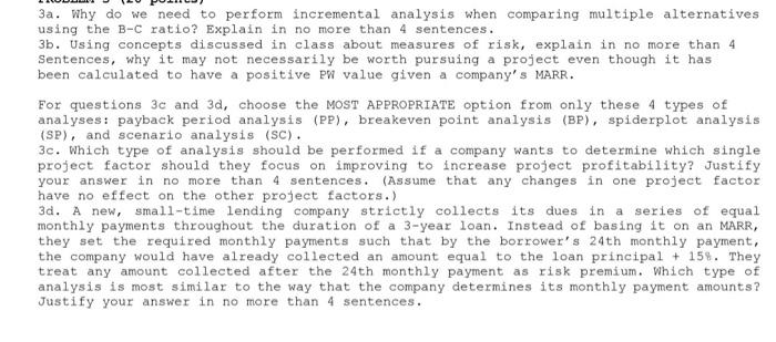 3a. Why do we need to perform incremental analysis | Chegg.com