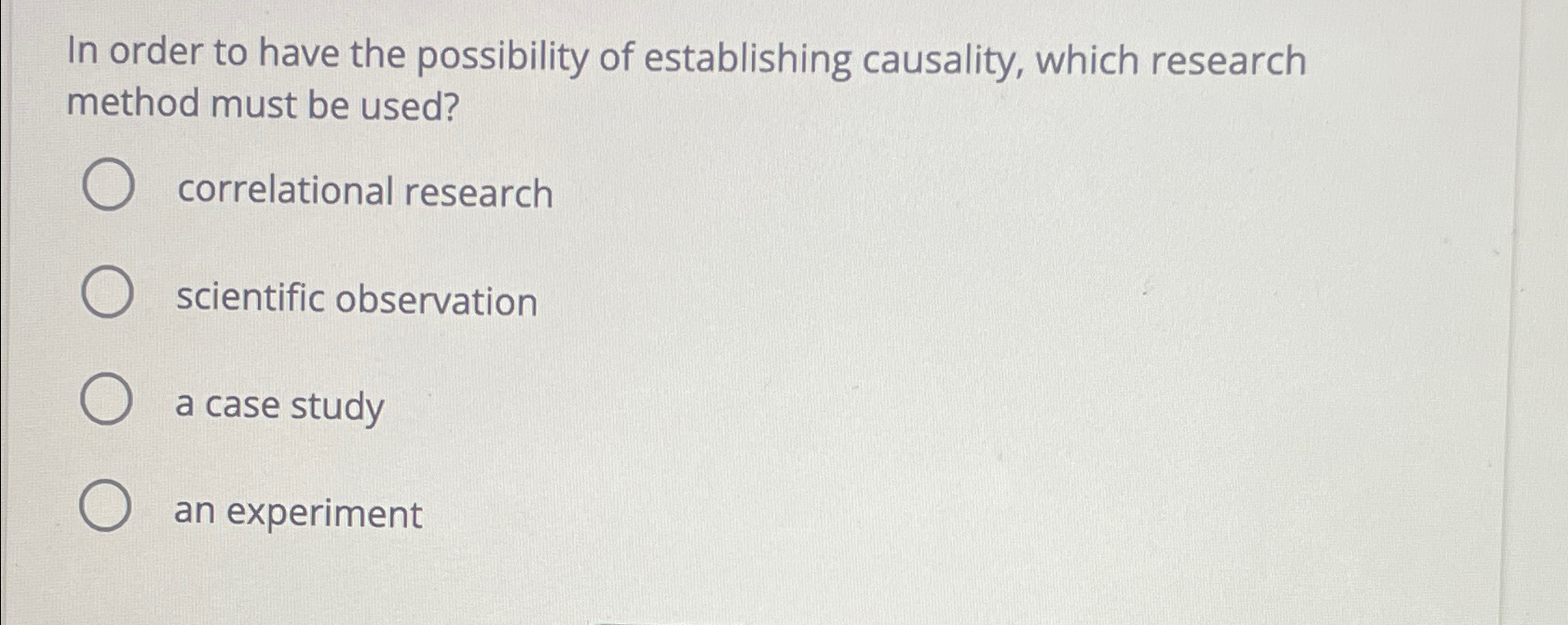 Solved In order to have the possibility of establishing | Chegg.com