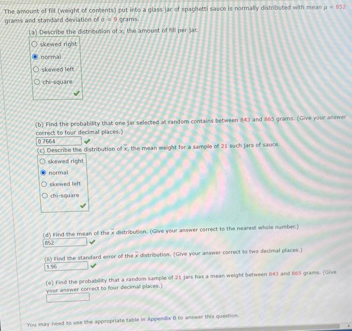 Solved The amount of fill (weight of contents) put into a | Chegg.com