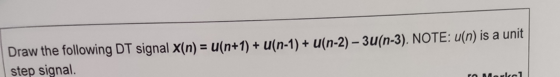 Solved Draw the following DT signal | Chegg.com